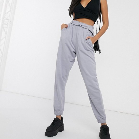 Missguided | Pants & Jumpsuits | Missguided Light Purple Lilac Belted ...